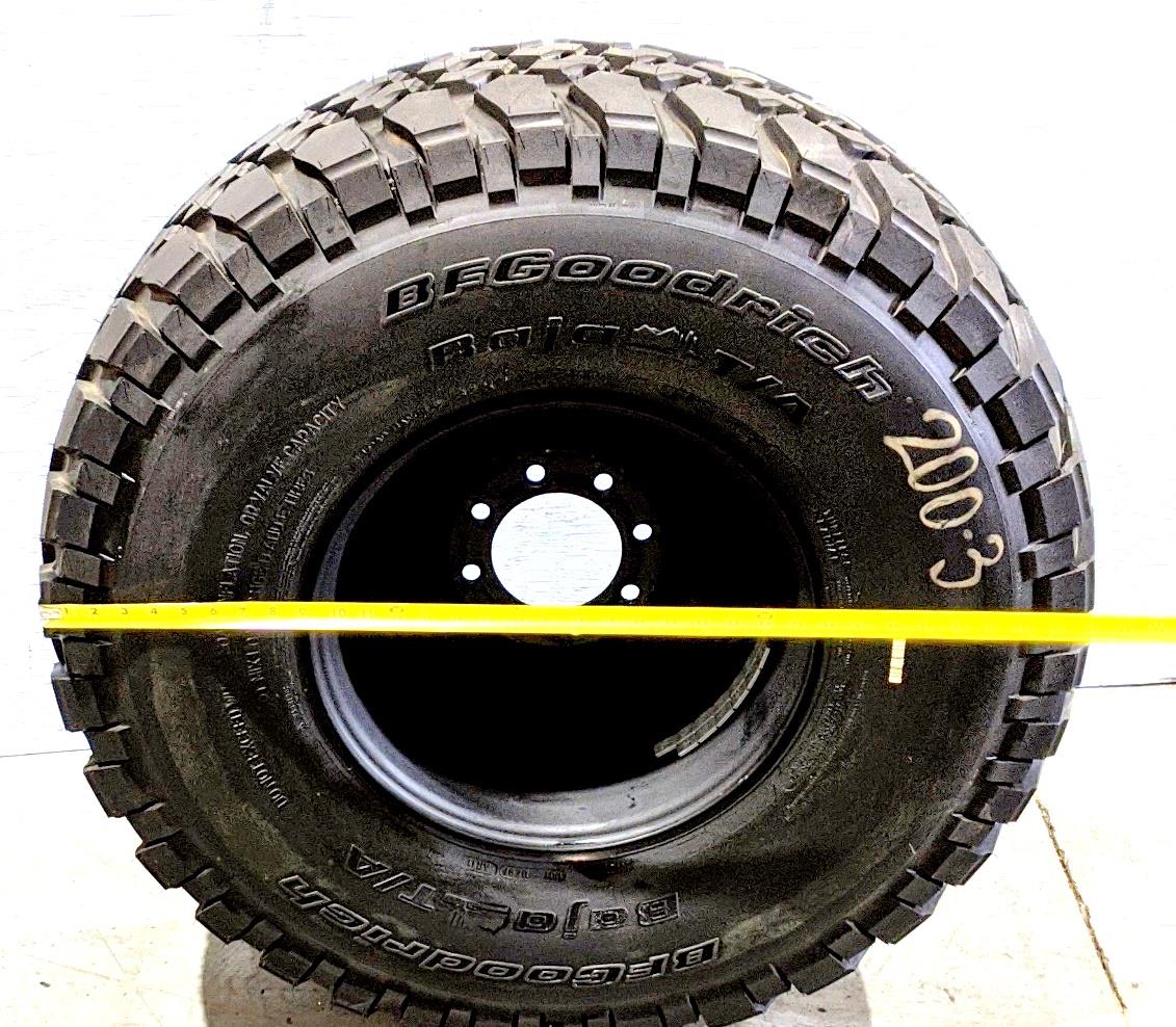 BF Goodrich Baja T/A 37X12.50R16.5LT Radial Tire Mounted on 24 Bolt Rim 100% Tread HMMWV